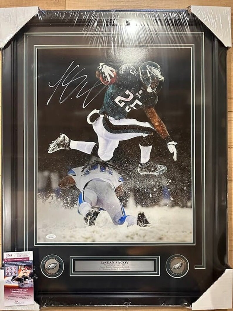 Lesean Mccoy Signed Autographed Philadelphia Eagles 16x20 Photo Framed ...