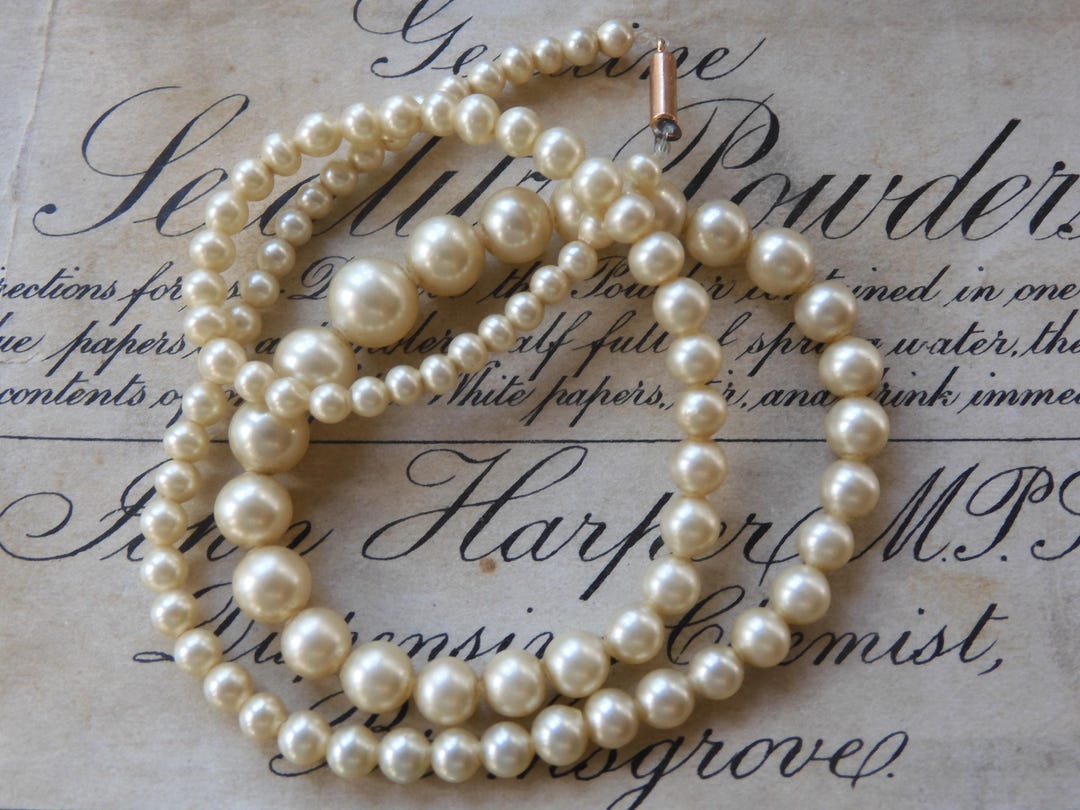 Lovely Vintage 1950s CIRO Pearl Single Strand Necklace With 9ct Gold ...