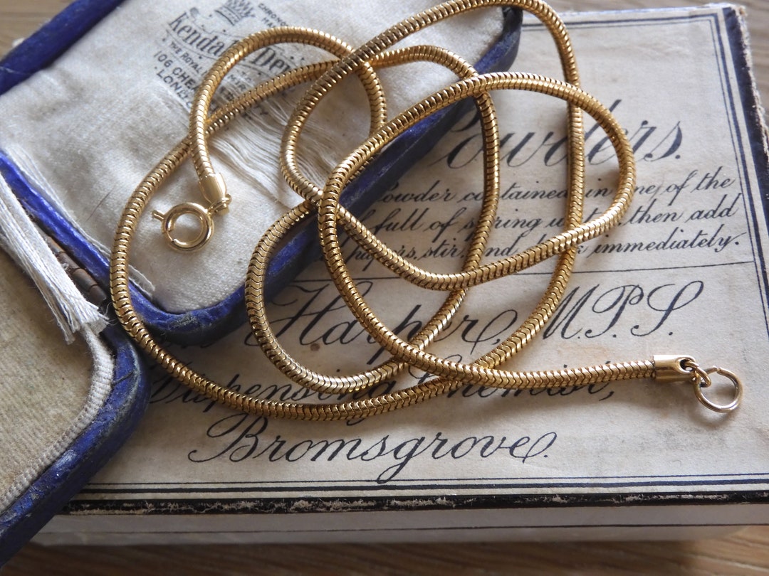 Gorgeous LONG Vintage 1970s SLINKY 18ct Gold Plated Chain Necklace - Etsy