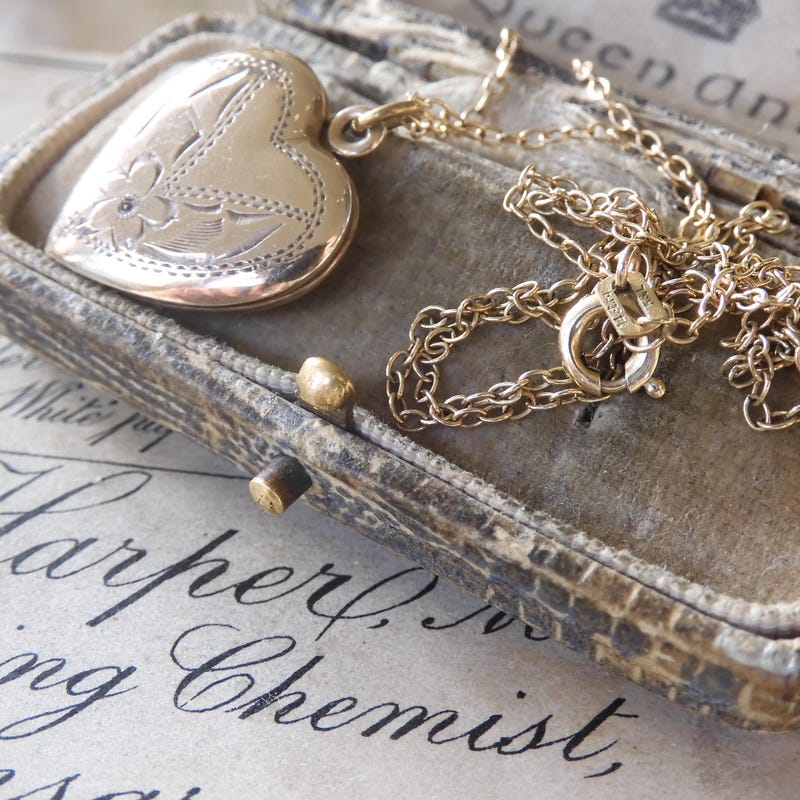 Gold Heart Locket - Etsy