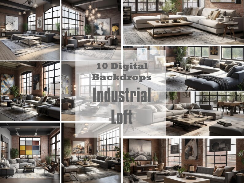 10 Stunning Industrial Loft Digital Photography Backdrops: Exposed ...