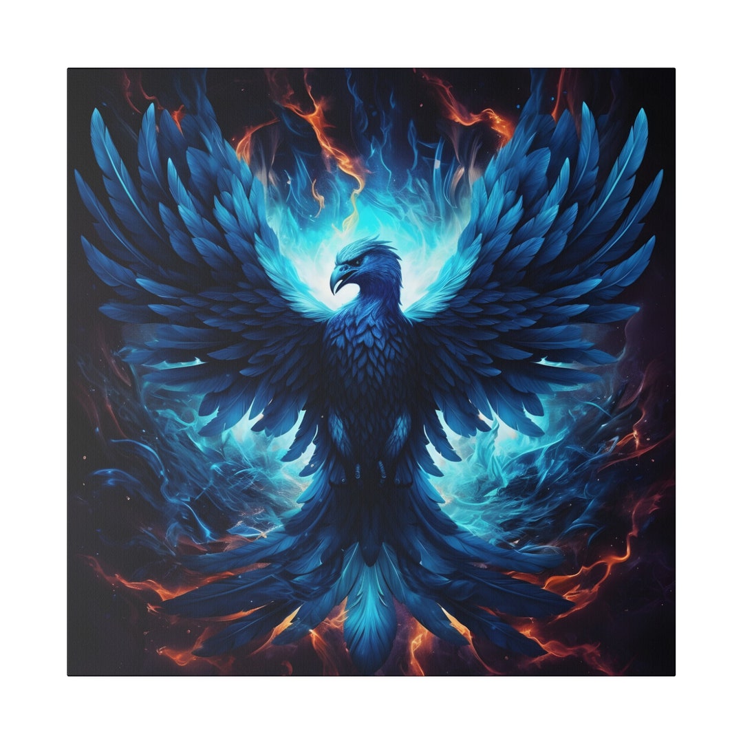 Blue Phoenix Rising Phoenix Lover's Gift Mythical Creature Art Unique ...