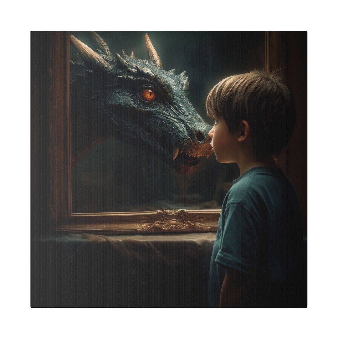 Child's Blue Dragon Spirit Animal Dragon Otherkin Inspired Art Heart ...