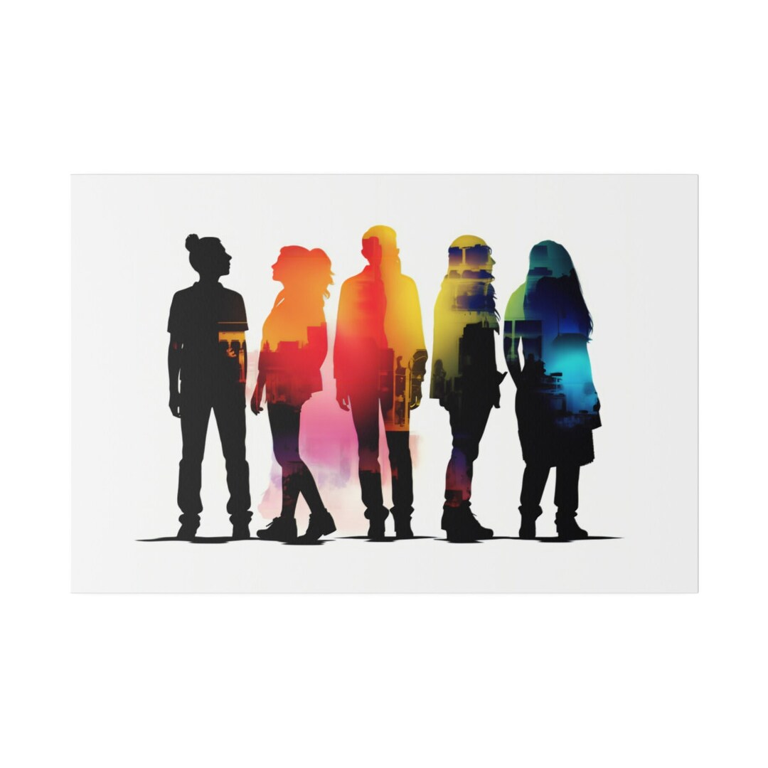 Inclusive all Walks of Life Pride Silhouettes Celebrating Diversity ...