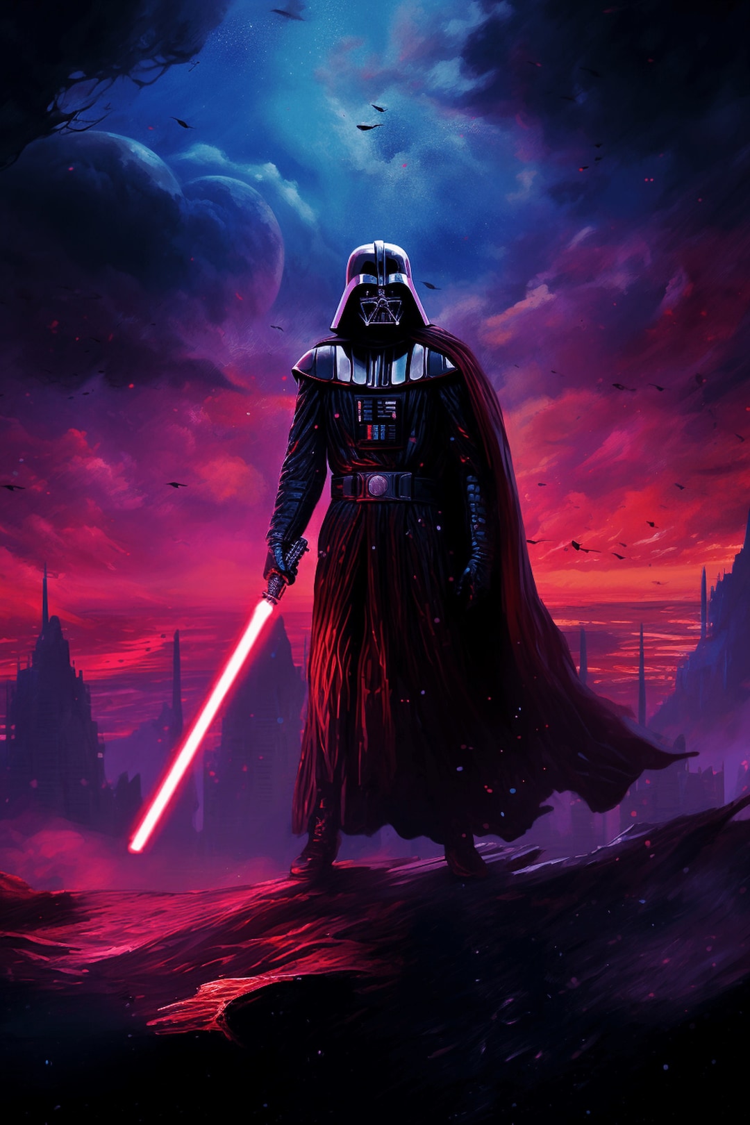 Darth Vader Cosmic Terror Poster - Etsy