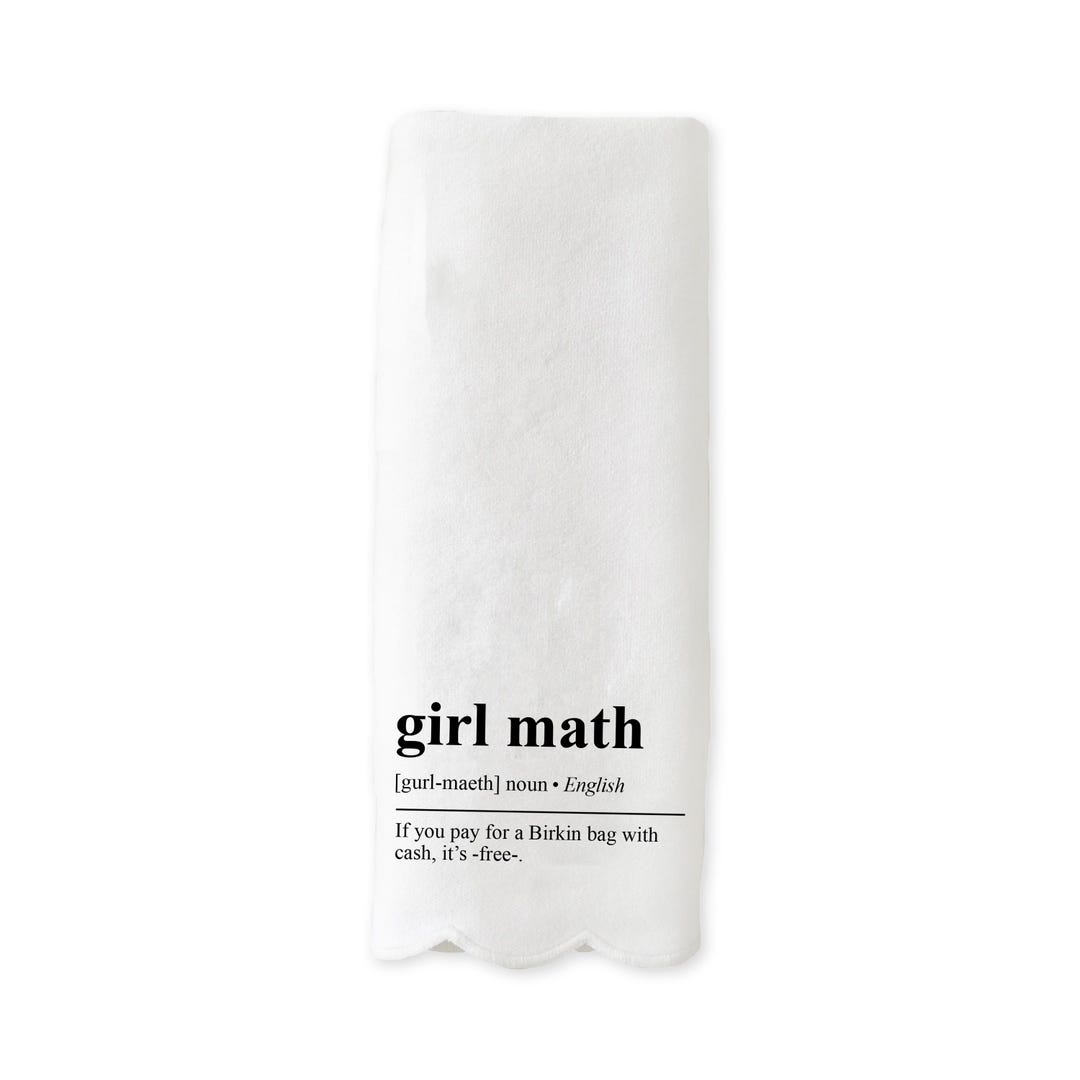 Towel- Scallop Girl Math - Etsy