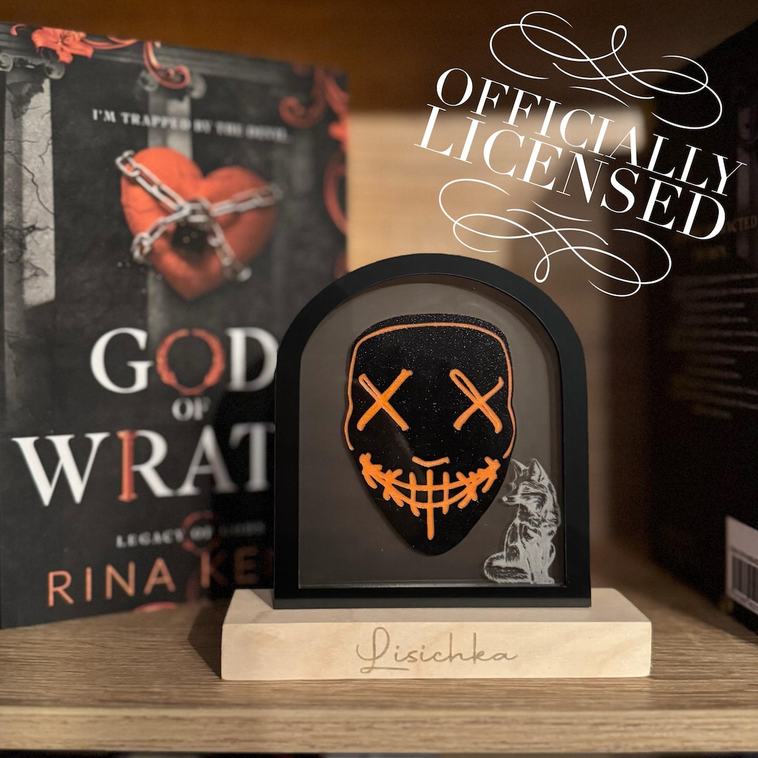 Officially Licensed God of Wrath Jeremy Heathens Mask Bookshelf Sign ...