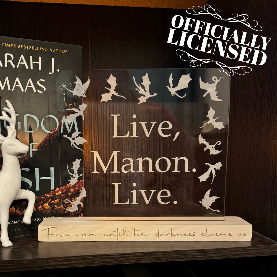 Officially Licensed Live, Manon. Live Bookshelf Plaque; Throne of Glass ...