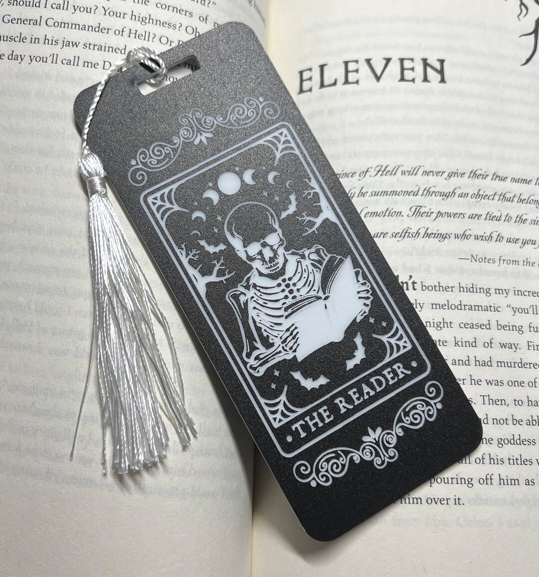 The Reader Skeleton Bookmark Spooky Book Accessories - Etsy