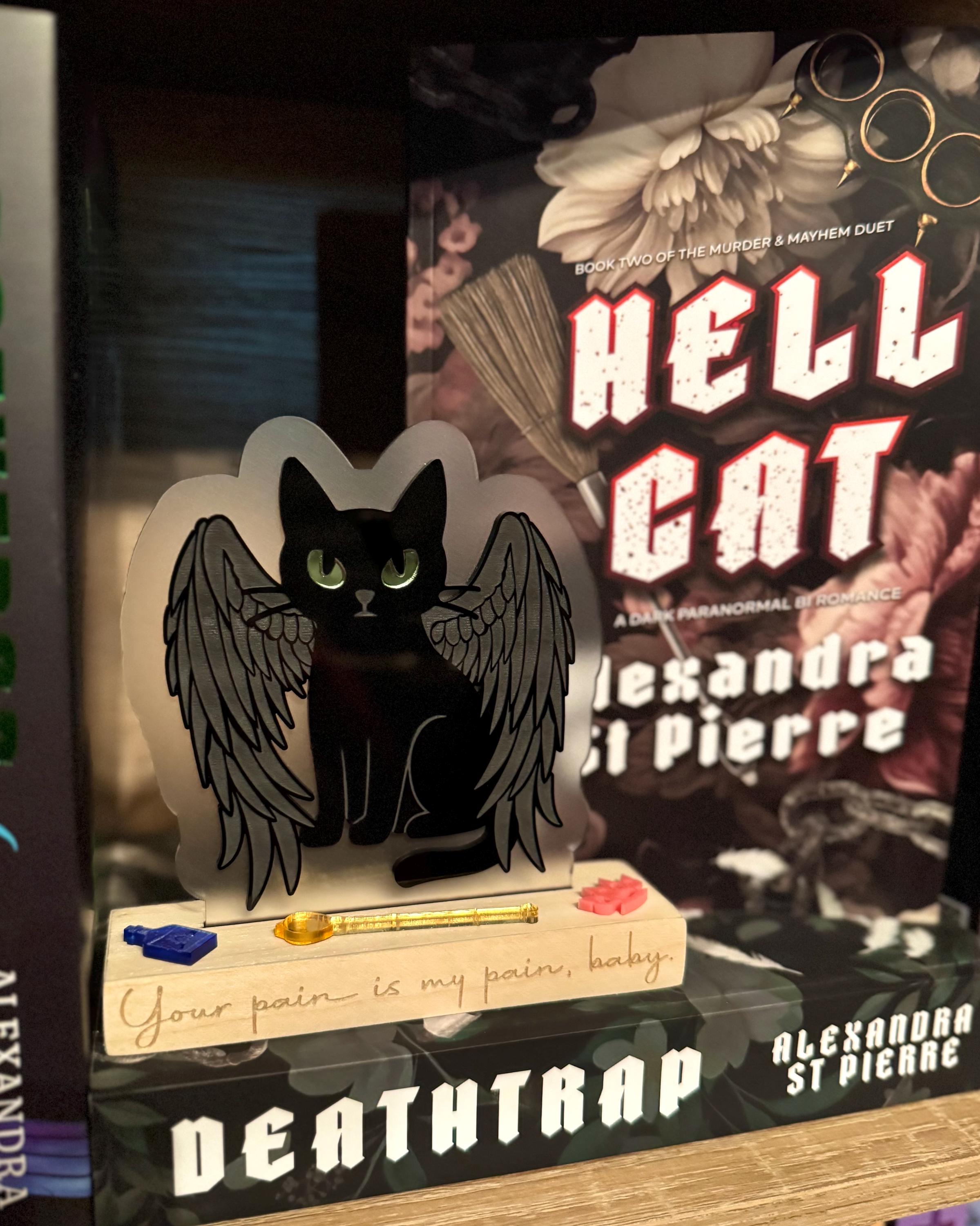 Officially Licensed Hellcat Bookshelf Sign; Dark Romance Decor ...