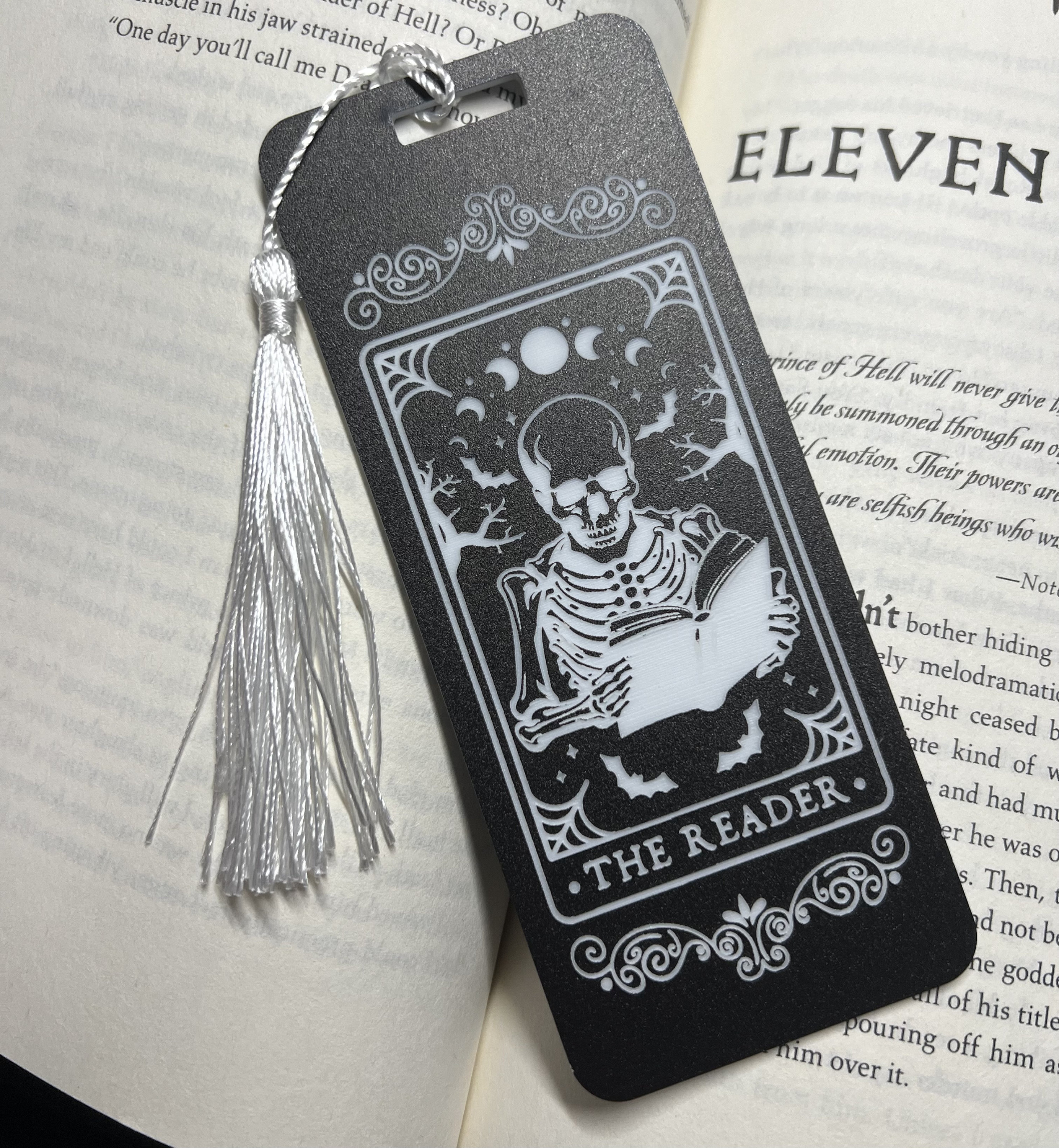 The Reader Skeleton Bookmark Spooky Book Accessories - Etsy