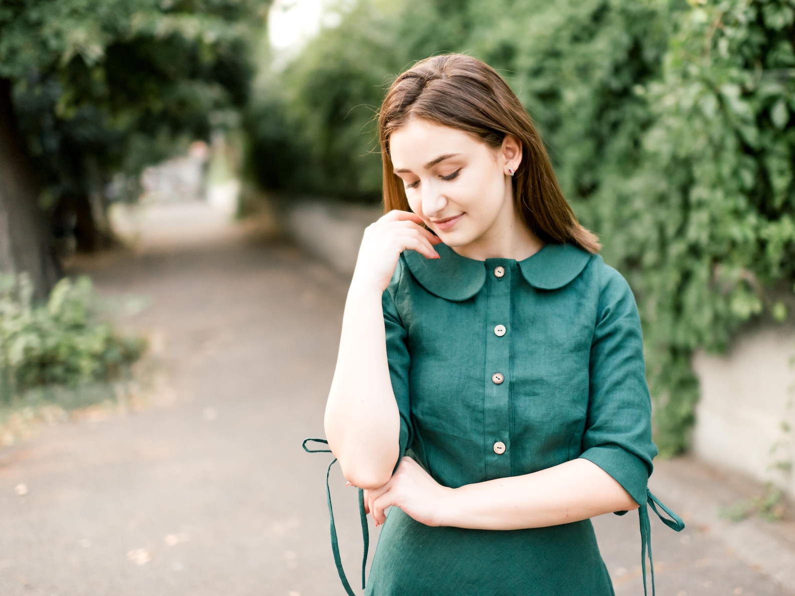 Peter Pan Women's Dress Sewing Pattern, Midi Vintage Collar Dress, DIY ...