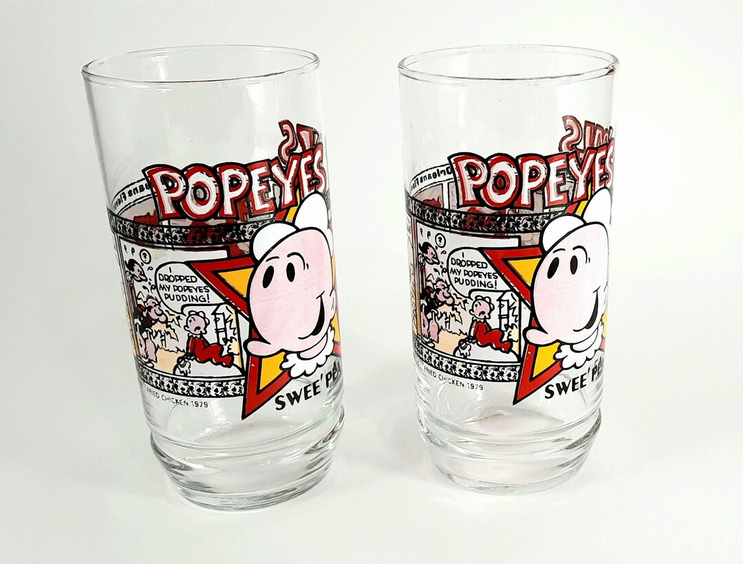 Set of 2 Vintage Limited Edition Popeyes Famous Fried Chicken Swee' Pea ...