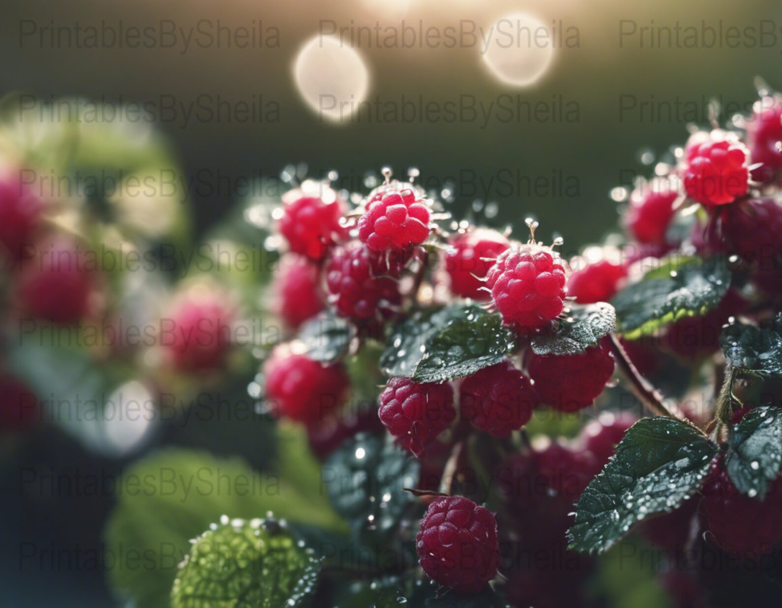 Raspberry Wall Art Print, Nature Photography, Botanical Art, Kitchen ...
