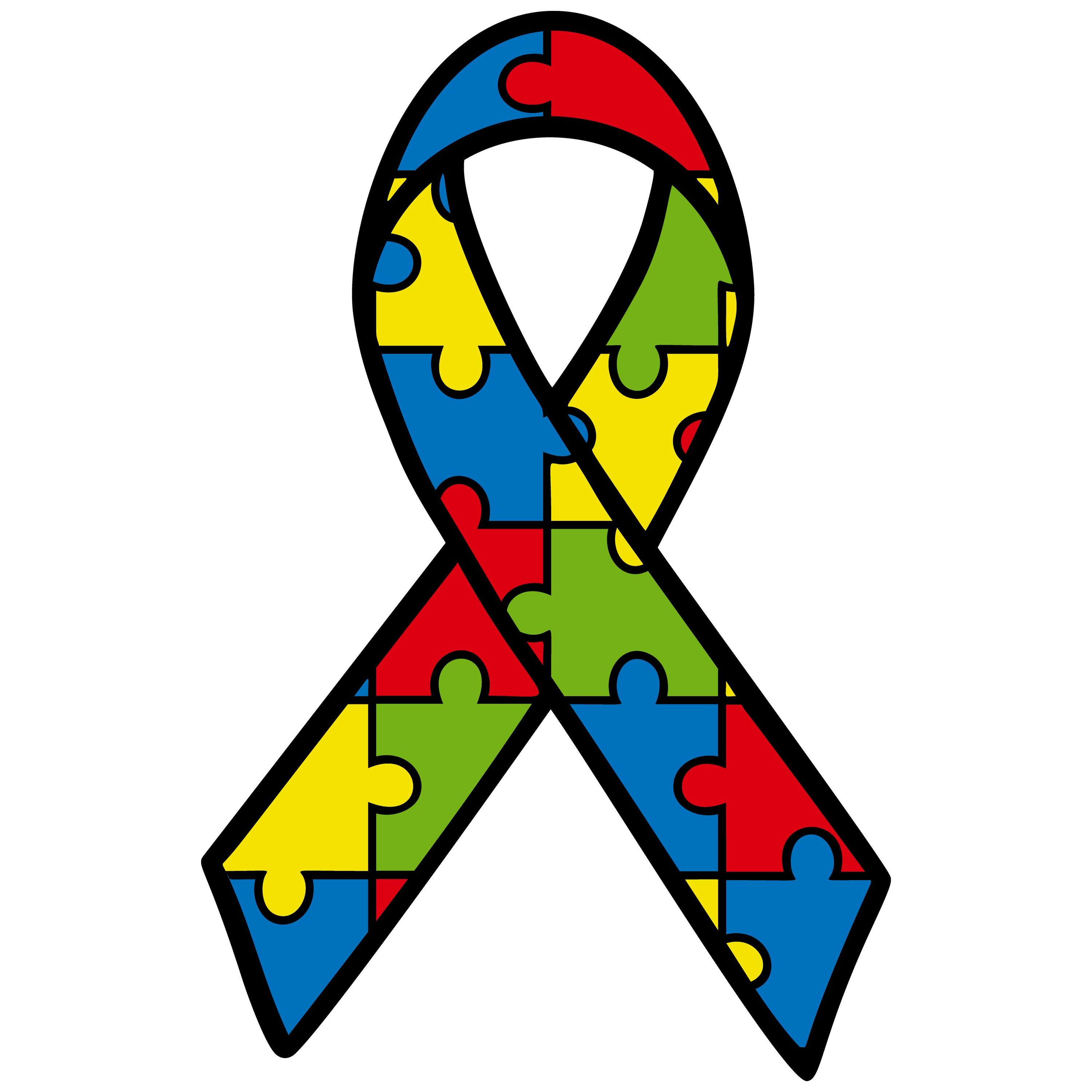 Autism Ribbons Printable Set - Uplifting Autism Puzzle Pieces Art for ...