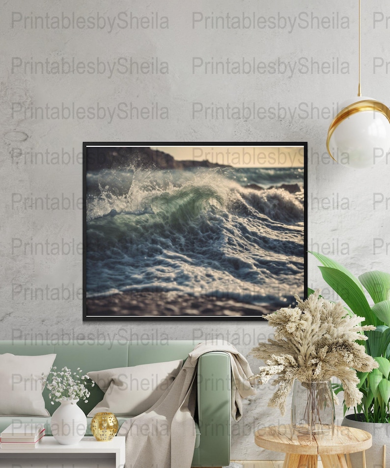 Ocean Wave Wall Art, Coastal Beach Decor, Seascape Photography Print ...