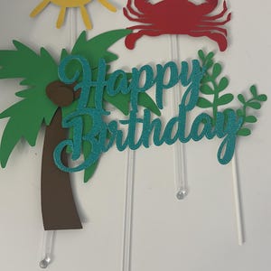 Crab Under the Sea Cake Topper, Crab Cake Topper, Crab Birthday ...