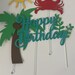 Crab Under the Sea Cake Topper, Crab Cake Topper, Crab Birthday ...