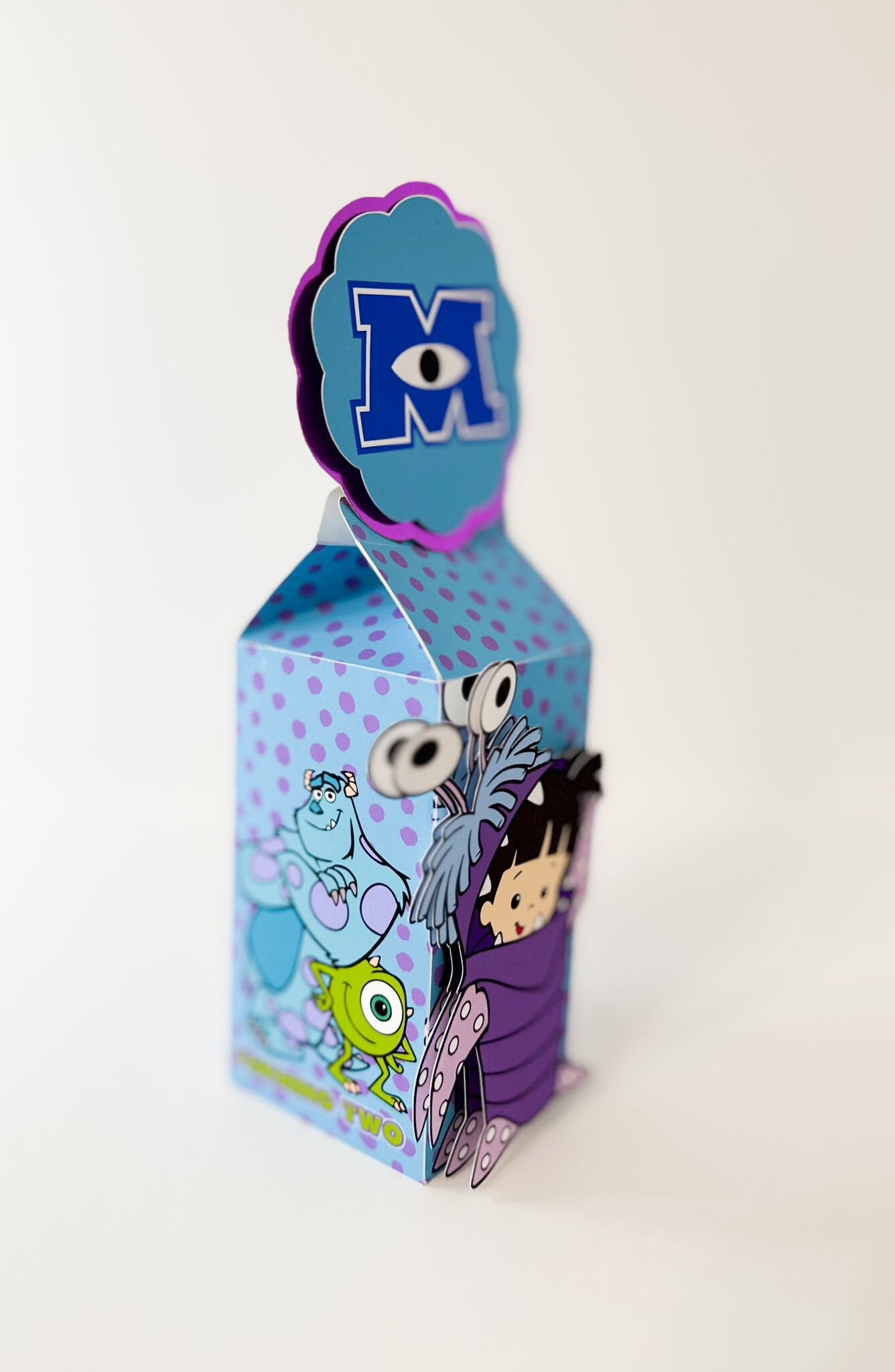 Monster Inc - Milk Box - Party Favors Birthday. - Etsy
