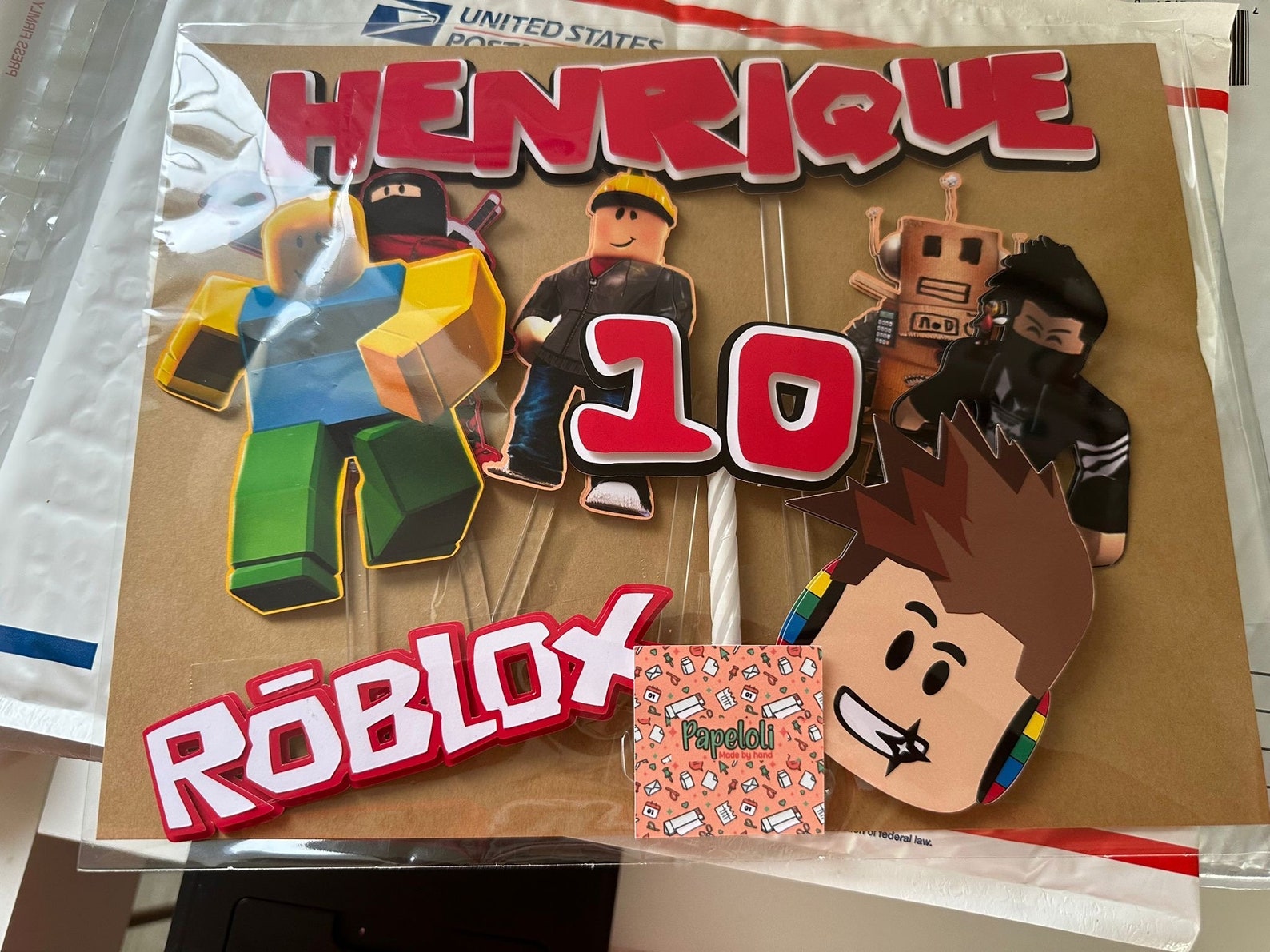 Cake Topper Roblox Birthday. - Etsy