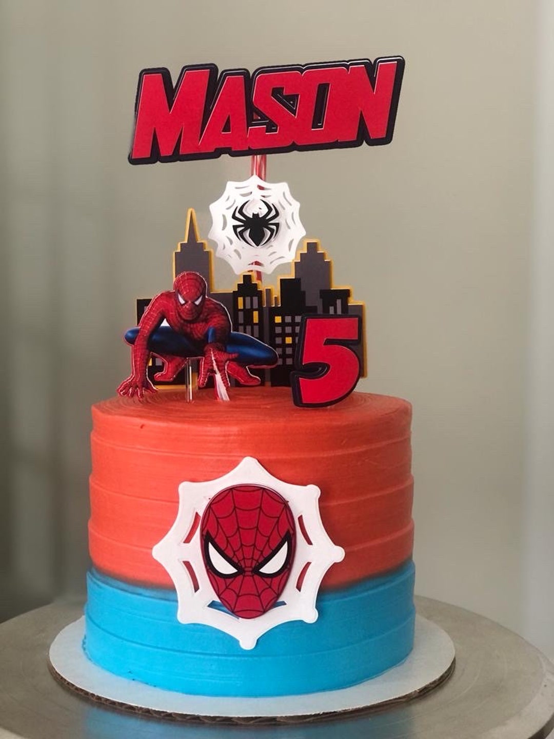 Spider-man Cake Topper - Etsy