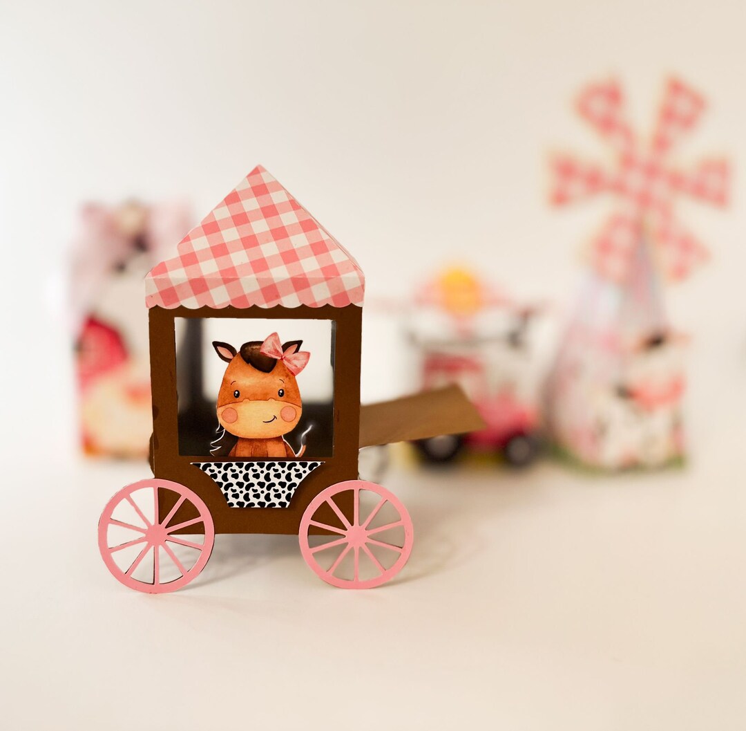 Farm Girl - Party Favors Boxes - Popcorn Box - Birthday. 10 Pices - Etsy