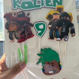 Roblox Birthday Cake Topper – Custom Name & Age - Etsy