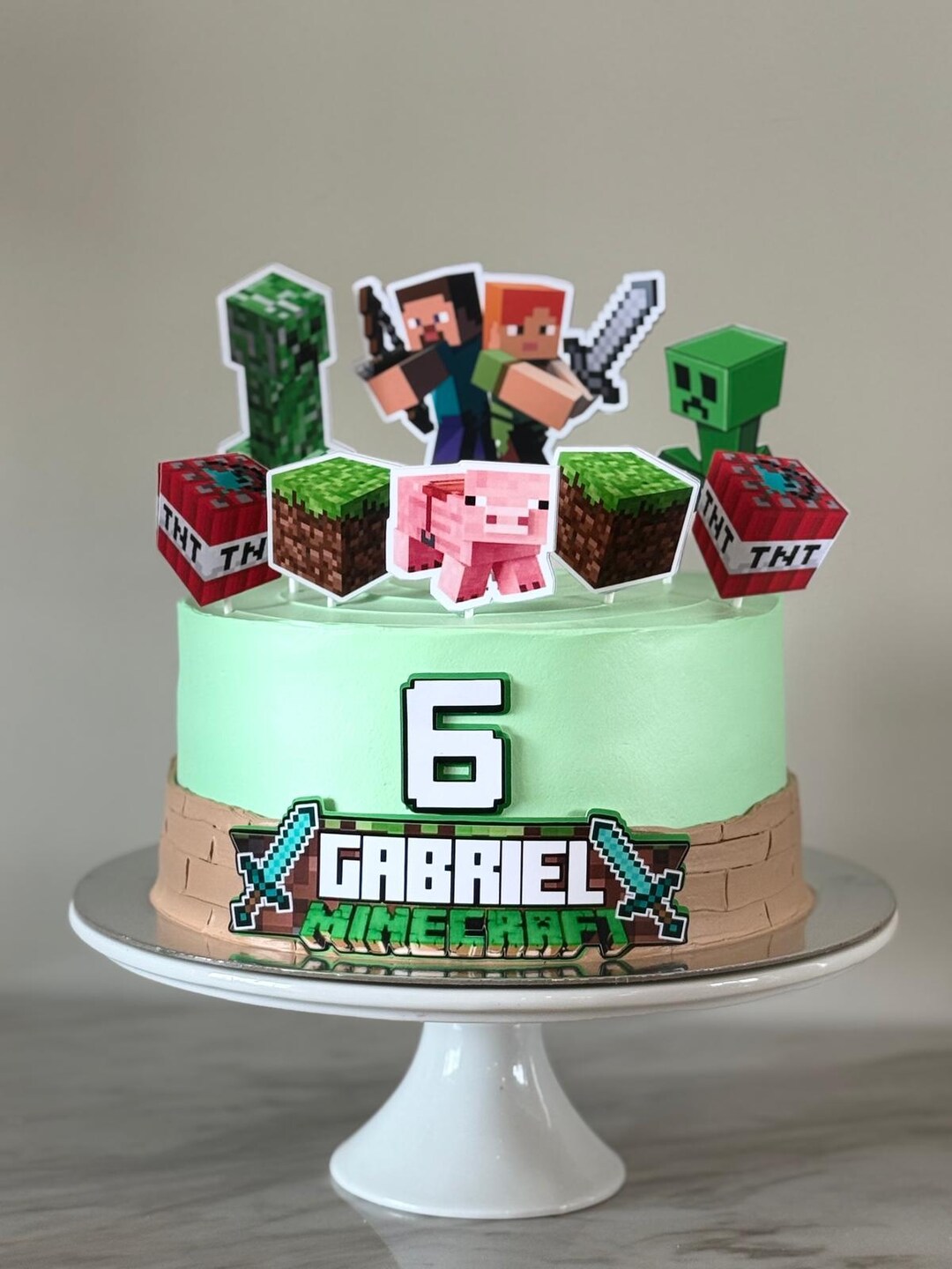 MINECRAFT CAKE TOPPER - Etsy Portugal