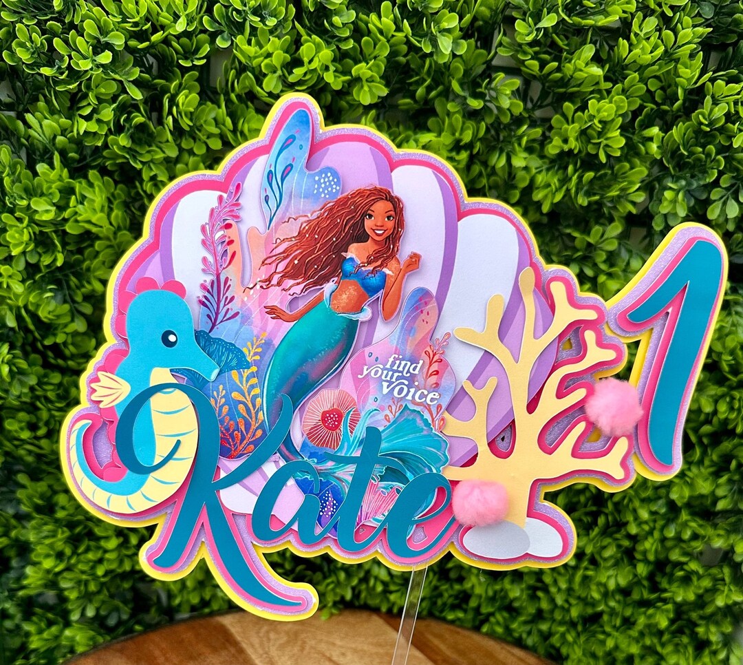 The Little Mermaid Cake Topper. - Etsy