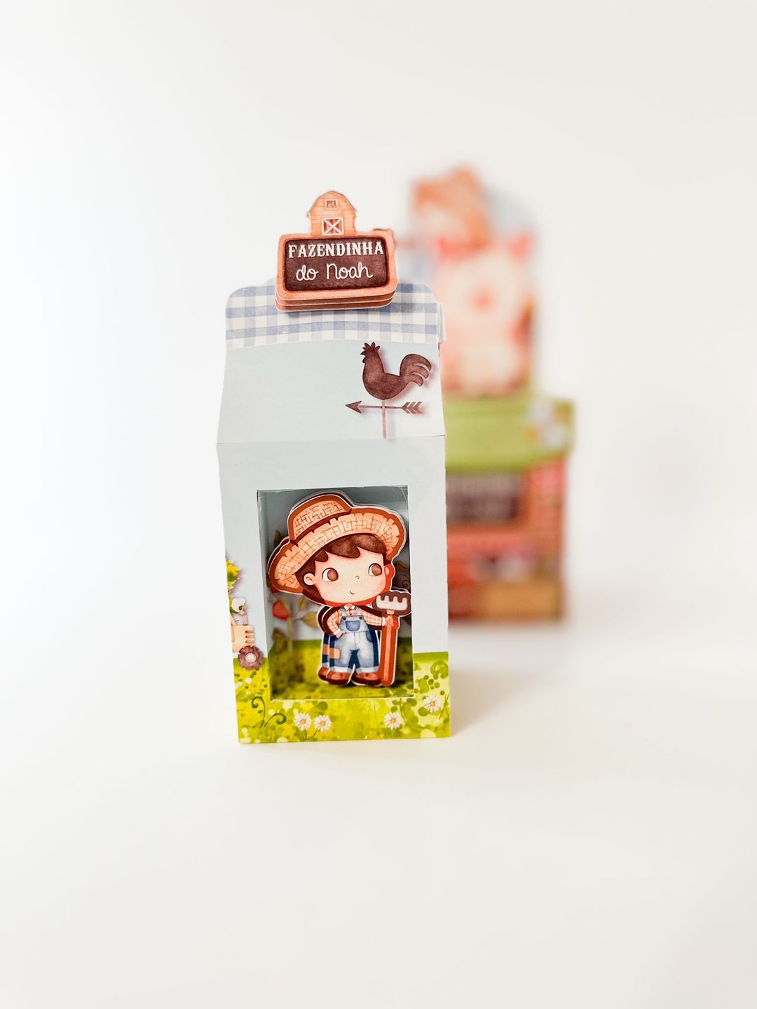 Farm Boy - Milk Box - Party Favors Birthday. - Etsy