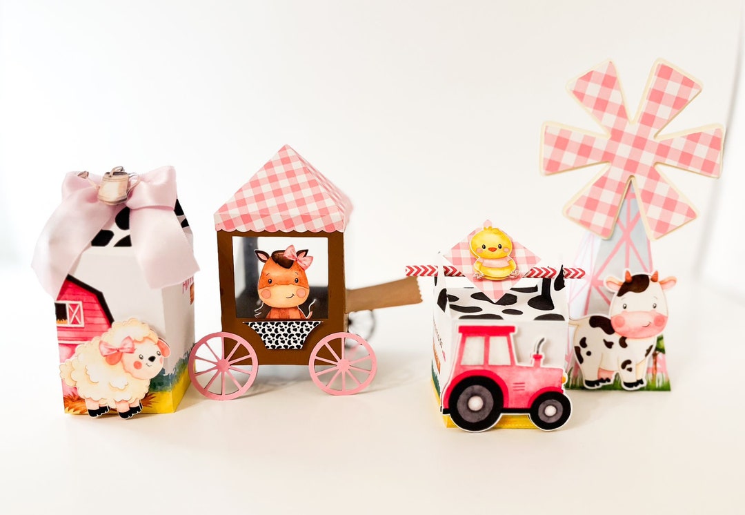 Farm Gilr Party Favors Box - Birthday - 20 Pc - Etsy