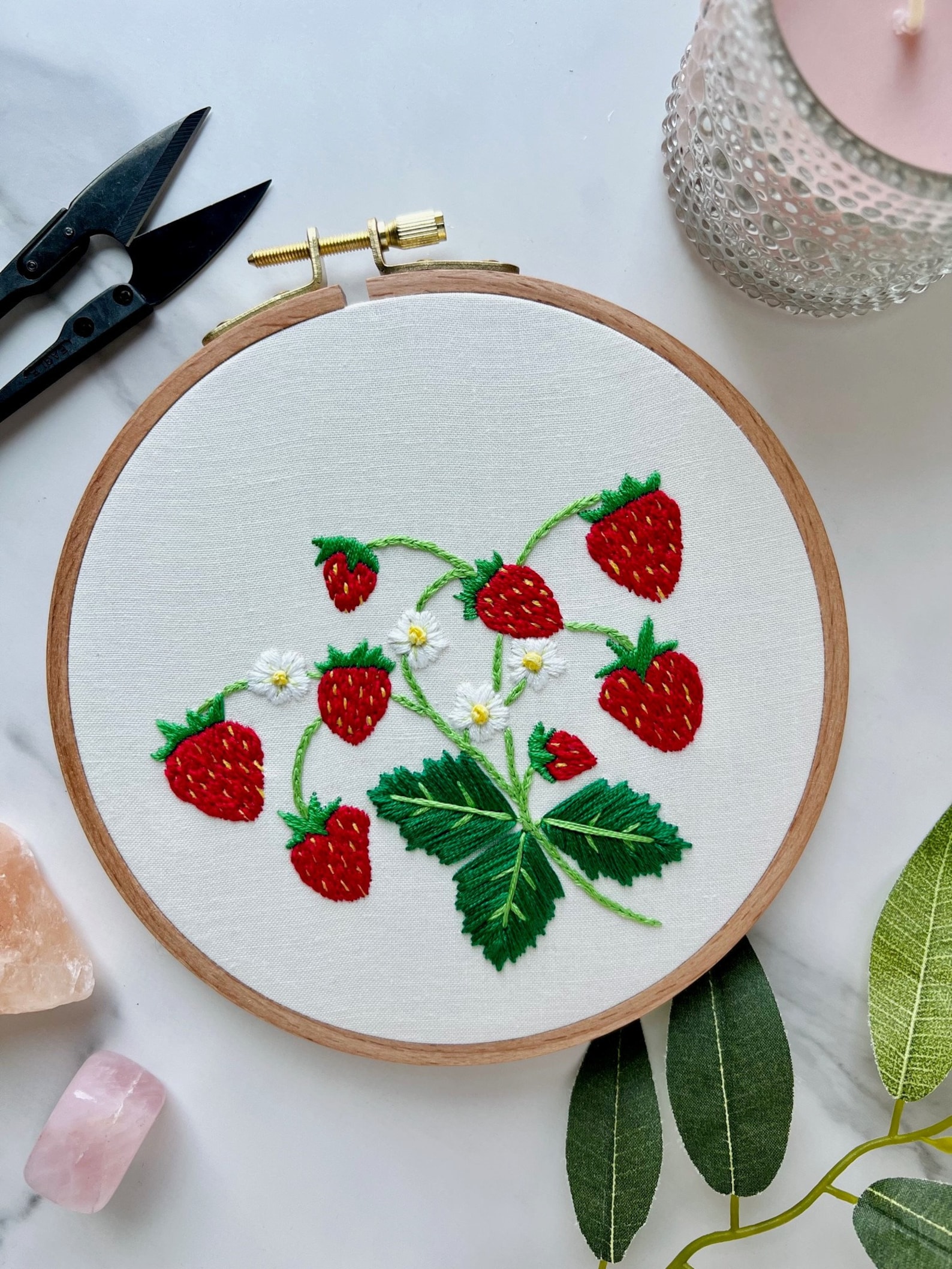 PDF Hand Embroidery Pattern- Strawberry Design With Printable Step by ...