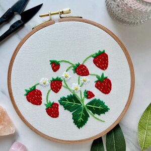 PDF Hand Embroidery Pattern- Strawberry Design With Printable Step by ...