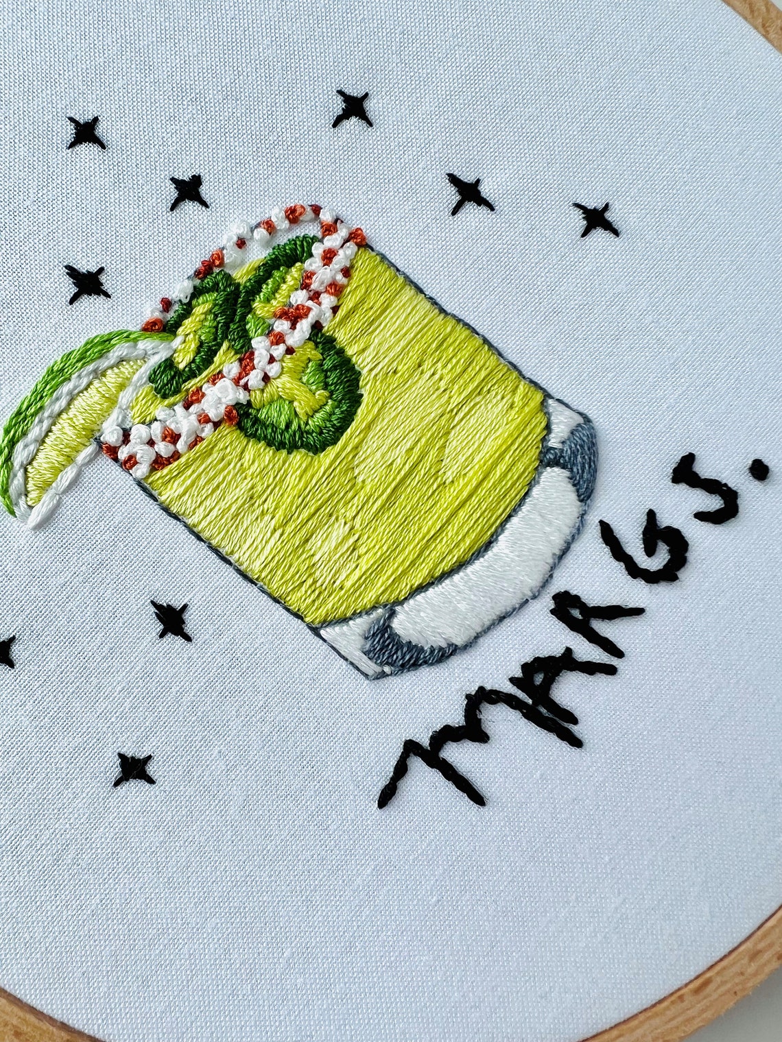 Margarita Embroidery Pattern PDF Spicy Marg Design With Printable Step ...