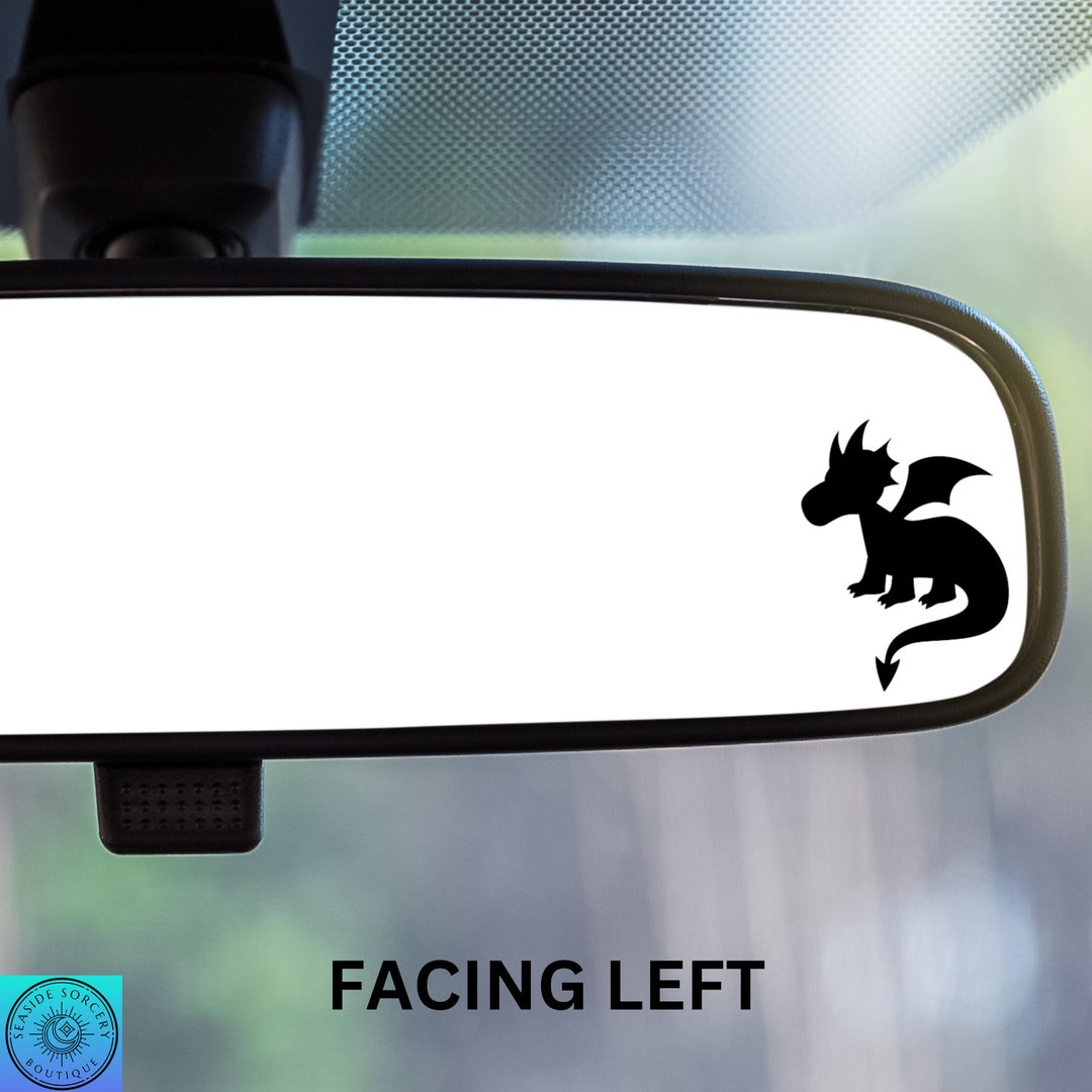 Dragon Decal, Mini Dragon, Dragon Themed, Rearview Mirror Decal, Mini ...