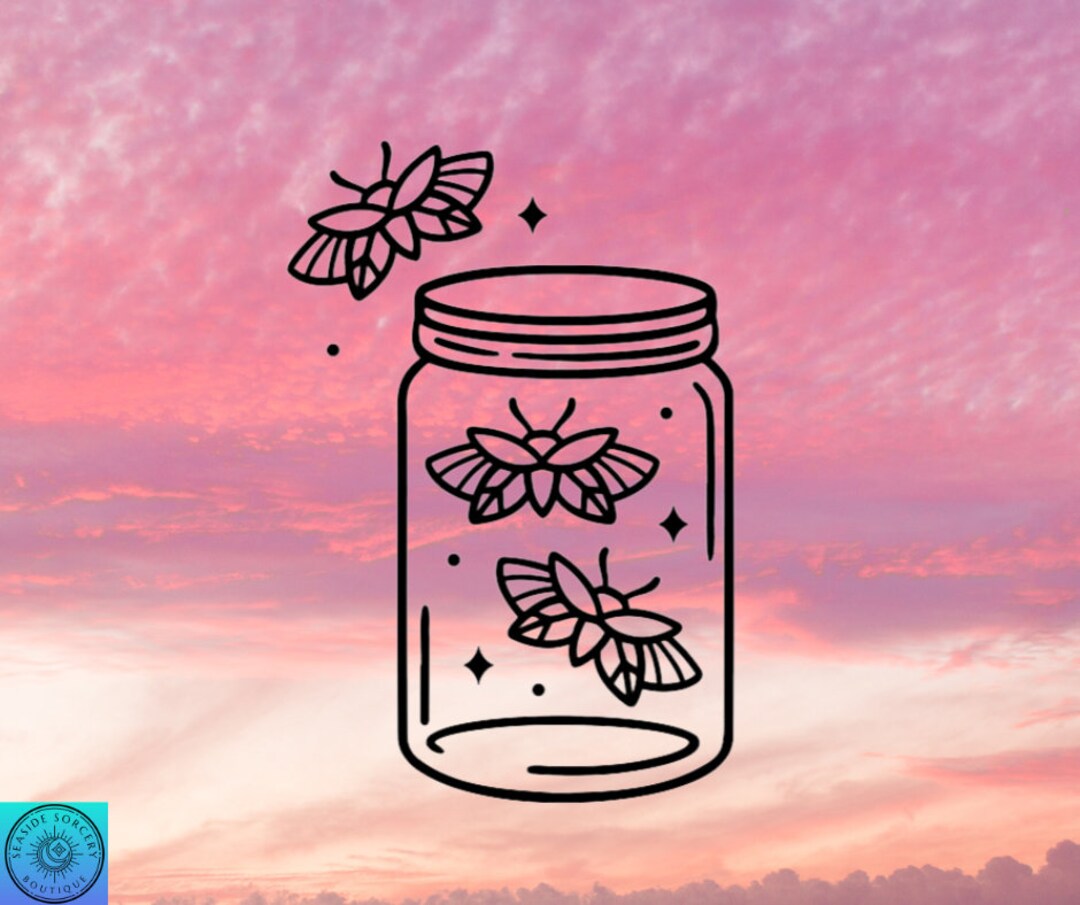 Fireflies Decal, Fireflies in Jar, Firefly, Car Decal, Indoor/outdoor ...