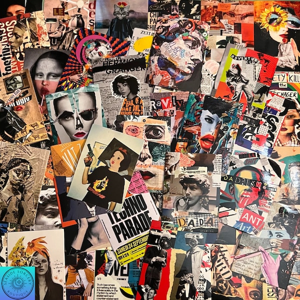 Art Collage Stickers - Etsy