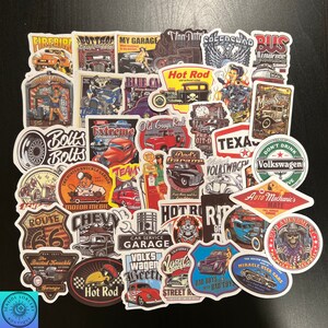 Hotrod Stickers, Vintage Car Stickers, Retro Cars, Random Sticker Pack ...
