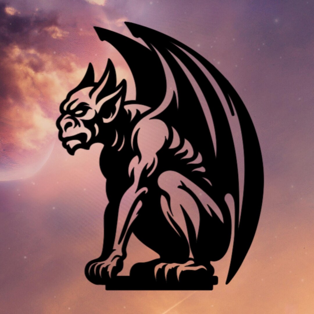Gargoyle Decal, Gothic Gargoyle, Guardian, Mythology, Car Decal, Indoor ...