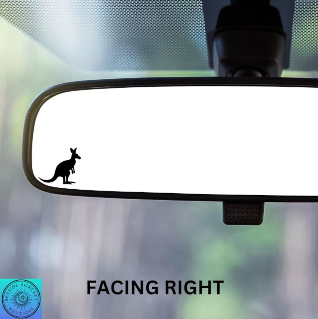 Kangaroo Decal, Mini Kangaroo, Kangaroo Fan, Rearview Mirror Decal ...
