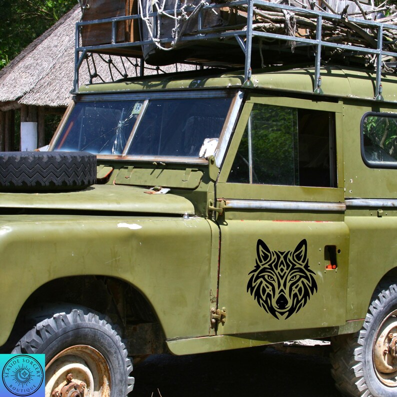 Wolf Decal, Wolf Face, Wildlife, Nature, Celtic Wolf, Car Decal, Indoor ...
