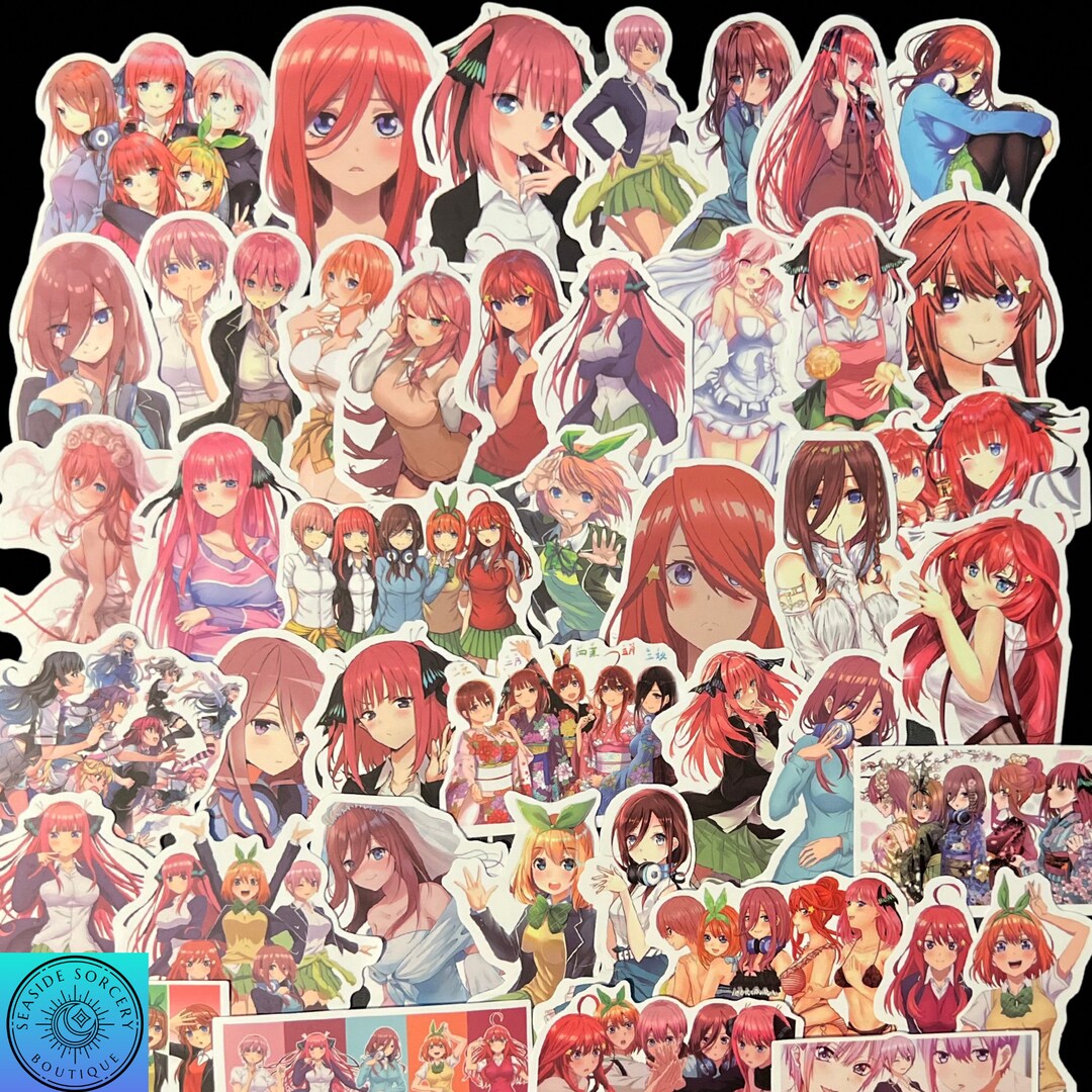 Anime Girl Stickers, Japanese Anime, Redhead, Random Sticker Packs 10 ...