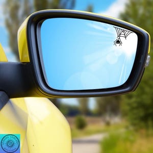 Spider Decal, Spiderweb Decal, Mini Spider, Rearview Mirror Decal, Car ...