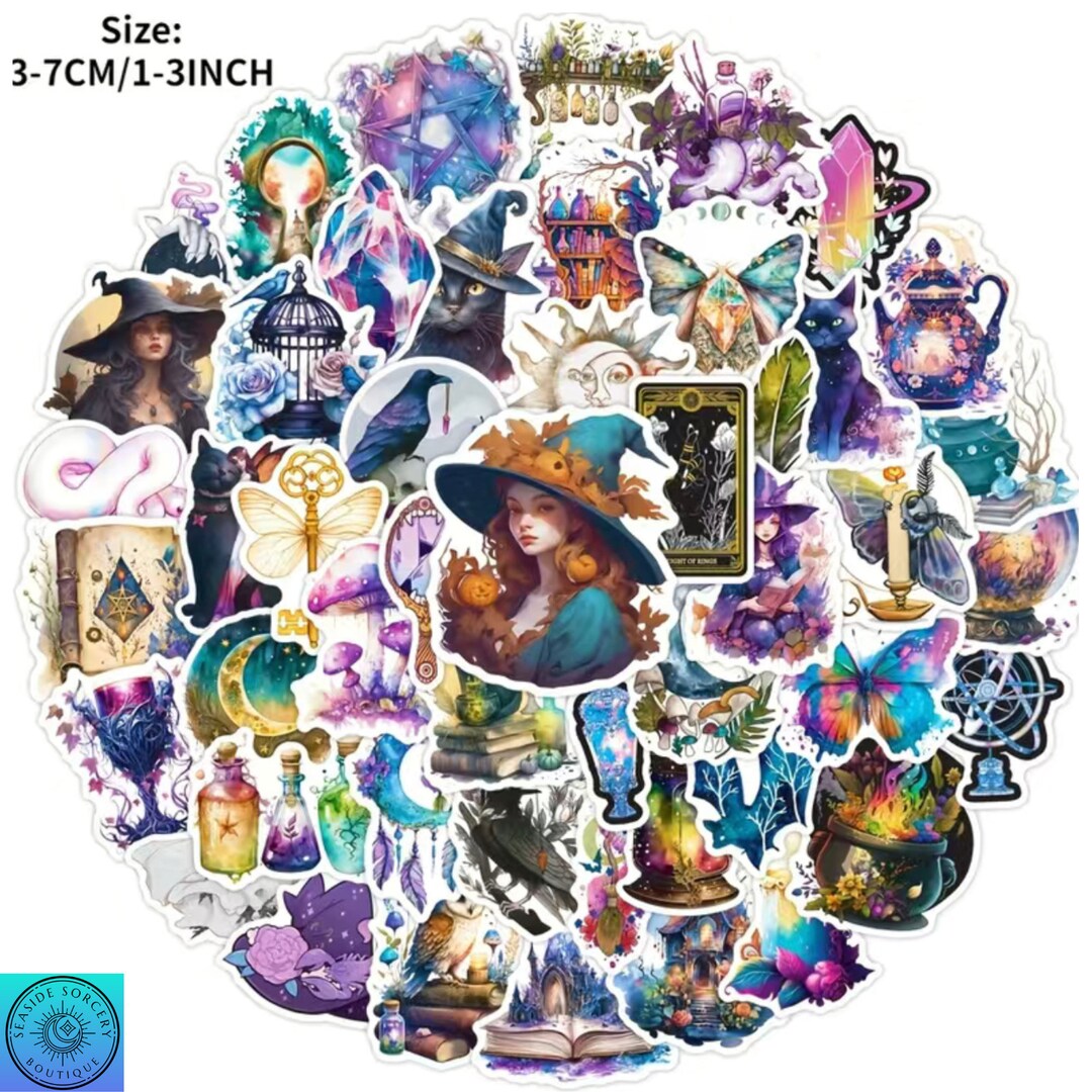 Witch Stickers Boho Witch Spiritual Random Sticker Packs - Etsy