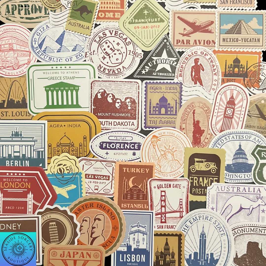 Travel Stickers, Luggage Stickers, Travel Themed, Random Sticker Packs ...
