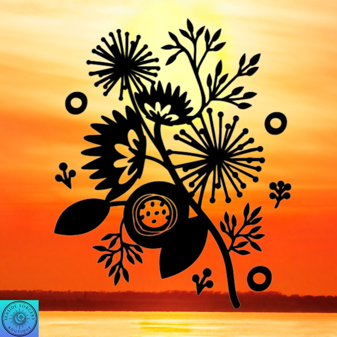 Wildflower Decal, Flower Decal, Boho, Gift for Plant Lovers, Car Decal ...