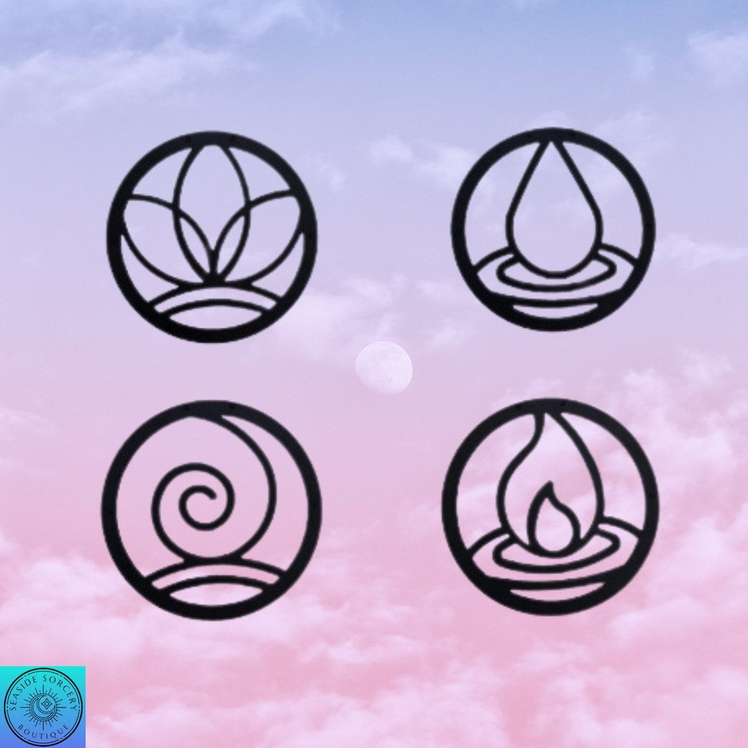 4 Elements Decal, Water/earth/air/fire, 4 Nations, Car Decal, Indoor ...