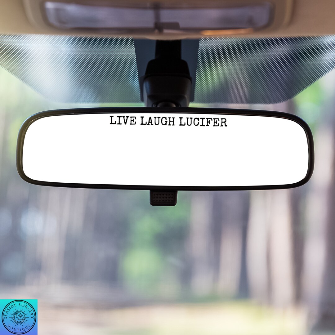 Lucifer Decal, Live Laugh Lucifer, Occult, Rearview Mirror Decal, Mini ...