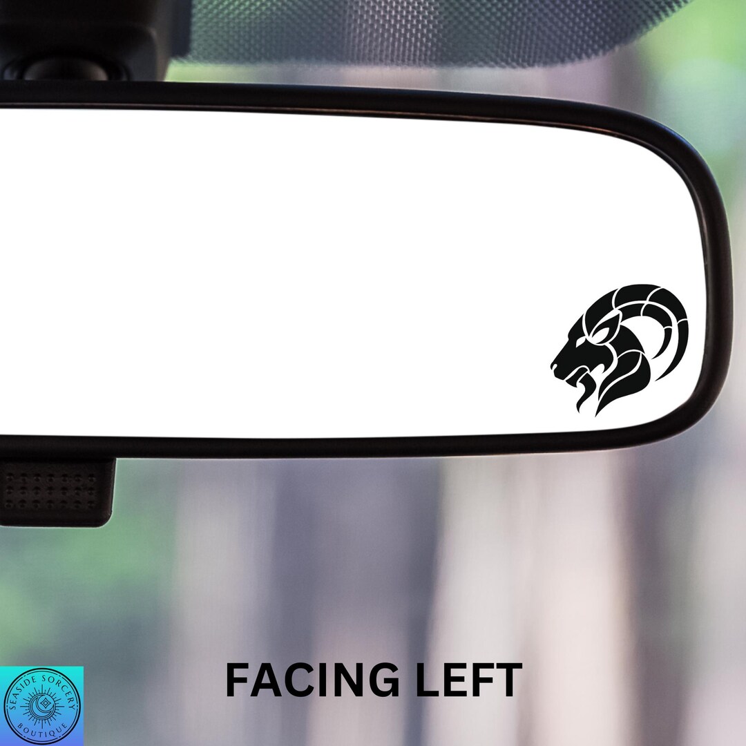 Goat Decal, Goat Head, Horned Goat, Animals, Rearview Mirror, Car Decal ...
