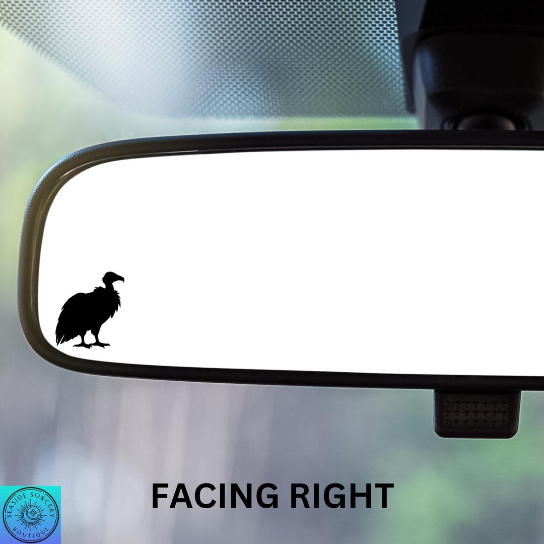 Vulture Decal, Mini Vulture, Bird of Prey, Rearview Mirror Decal, Car ...
